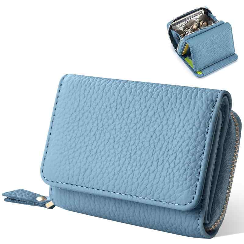 [Dockii] 財布 三つ折り財布 本革 レディース 小さい財布 ミニウォレット コンパクト スキミング防止 財布 小銭入れでき みつおり財布 牛革 小さめ かわいい コンパクト ボックス型 多機能収
