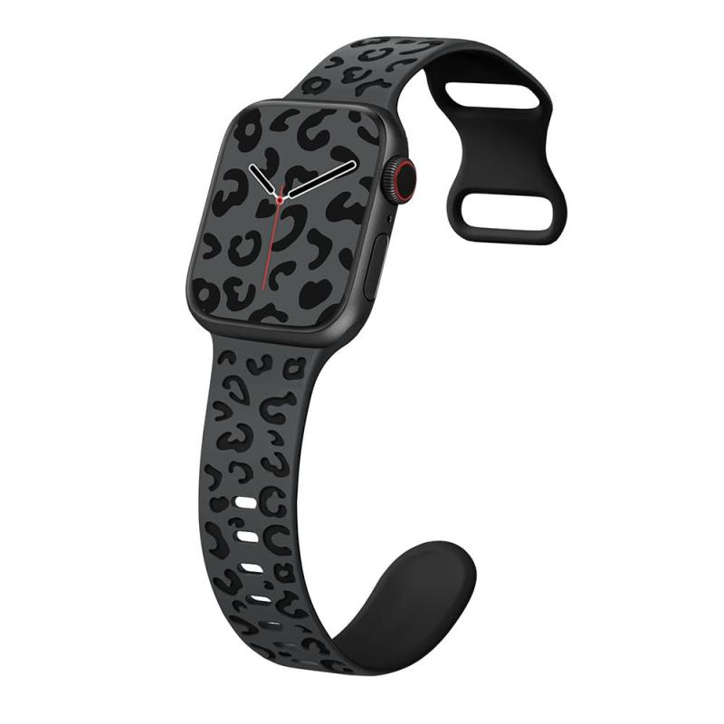 [TOORQR] For Apple Watch バンド アップルウォッチ バンド ヒョウ柄の色の組み合わせンシリコン製のApple Watch ベルト 49mm 46mm 45mm 44mm 42mm 41mm 40mm 38mm 通気 ...