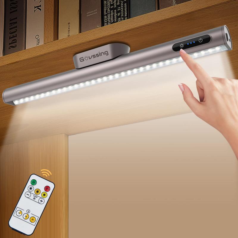 デスクライト Govssing LEDライト 4000mAh バッテリー残量インジケーターライト付き ネジ取り付けが可能 Tpye-C充電式 卓上ライト おしゃれ 目に優しい 電気スタンド タッチ式 3種類色温と無段階