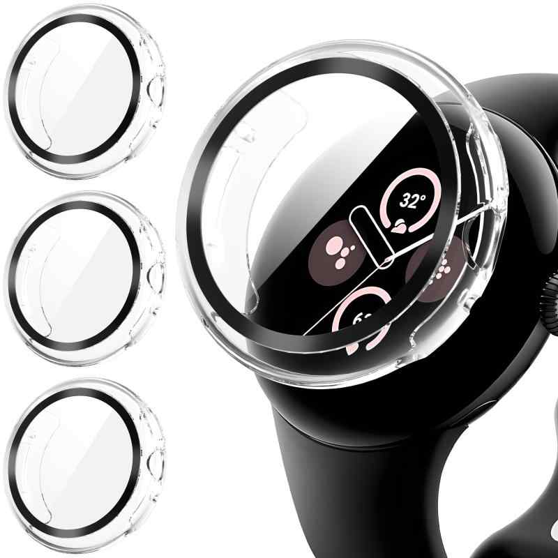 Suoman for Google Pixel Watch 2/1保護ケース(3個入り)ハードPC製for Google Pixel Watch 2/1保護カバー