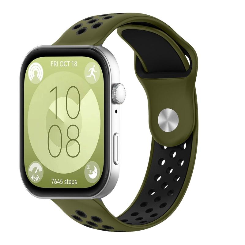 [ZoRoll] シリコンバンド 用の Huawei Watch Fit 3 対応 交換ベルトスマートウォッチバンド スポーツストラップ 簡単クリック 簡単調整 防水 ソフト 超軽量 通気性 快適性 交換ベルト 男女兼用 替え