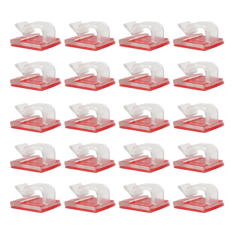 prendre 【20個セット】 ケーブルクリップ ケーブルホルダー 両面テープ 簡単設置 PC デスク コード 配線 整理 整頓 固定 小型サイズ PR-CODEHOL25散らかりがちな電源コードなどのケーブルをキレイにまとめて整理するこ...