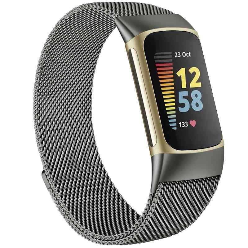 磁性バンドFitbit Charge 6/5対応トロイダル磁性ミラノ網状ベルト調整可能 男性女性用【対応機種】Fitbit Charge 6およびFitbit Charge 5に対応。手首周り155mm～255mmの方にフィットします。ご購...