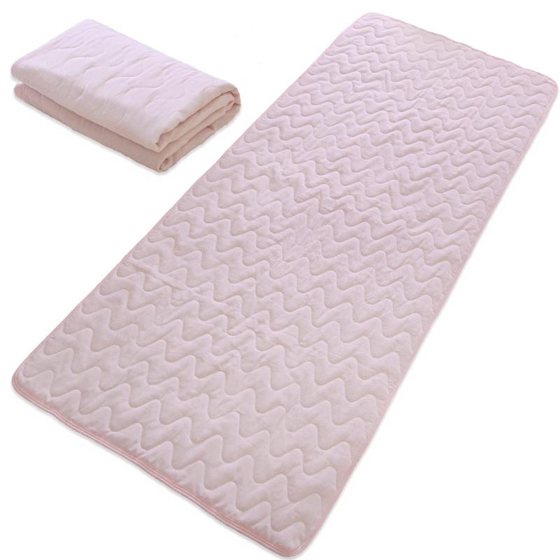 敷きパッド シングル 綿100% コードレーン生地 さらりとした肌ざわり オールシーズン対応 やわらか 肌に優しい 抗菌防臭 加工わた 100×205cm 洗える 2年品質