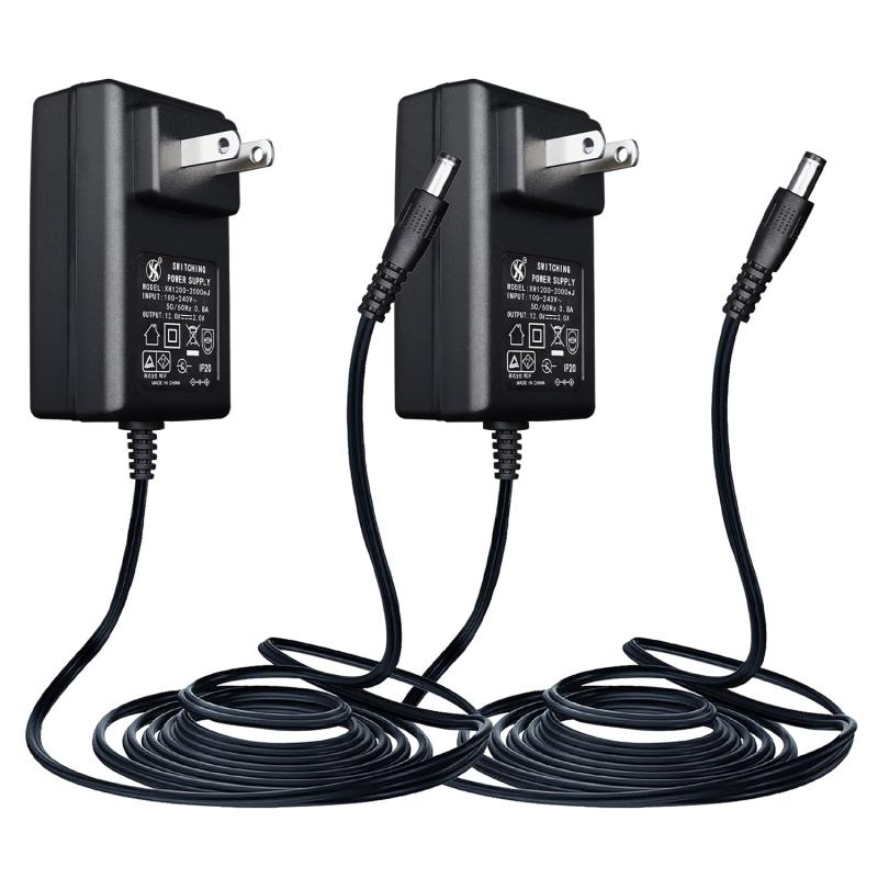 [PSE取得品]ANLINK 12V 2A/2000mA 電源アダプター、AC 100-240V 50/60Hz から DC 12V 2A/2000mA 24W 5.5x2.1mm ウォールチャージャー、センターポジティブ、1.8M 20A...