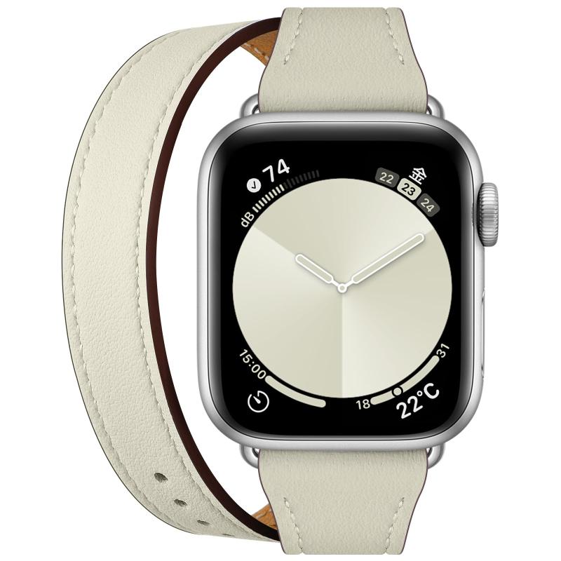 コンパチブル Apple Watch バンド レディース レザー 二重巻き コンパチブル アップルウォッチ バンド 女性 おしゃれ 細い 柔らかい 革 ダブルベルト iWatch 11 SE 10 9 8 7 6 5 4 3 2 1 SE2...