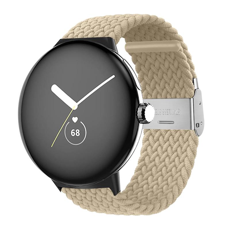 [RoSoki] Google Pixel Watch 3 41mm / Google Pixel Watch 2 対応 バンド ブレイデッド 編組 ソロループ スポーツバンド 柔らかいシリコーン糸混紡リサイクルヤーン素材 弾性 軽量 柔軟...