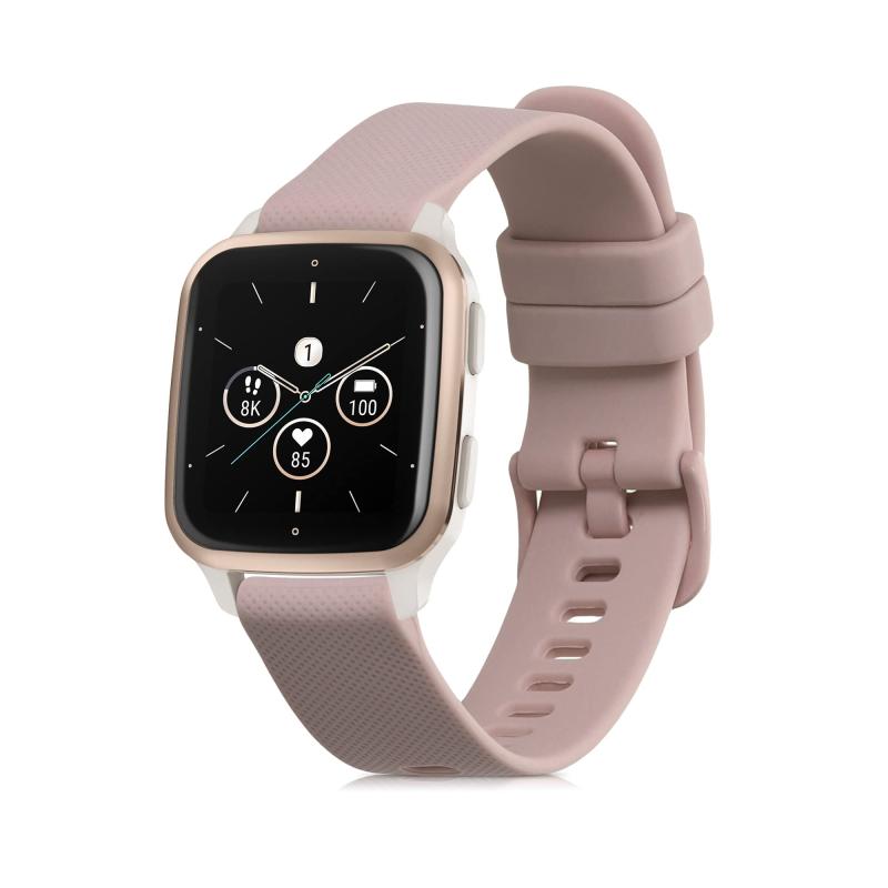 kwmobile 2x 交換バンド Garmin Venu Sq 2 Music/Sq 2 / Vivoactive 6 / Vivoactive 5対応 ベルト - シリコンバンド ソフト TPU 耐久性 黒色/グレーぴったり: Garm...