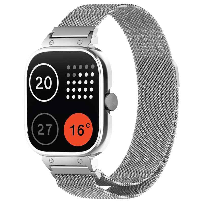 [ULIGADUO] 交換用バンド For CMF by NOTHING WATCH PROスマートウォッチに対応 保護ケース一体型 メッシュストラップ 磁気吸着【快適】上質なスチールメッシュストラップを採用しており、滑らかでスリムで、快適...