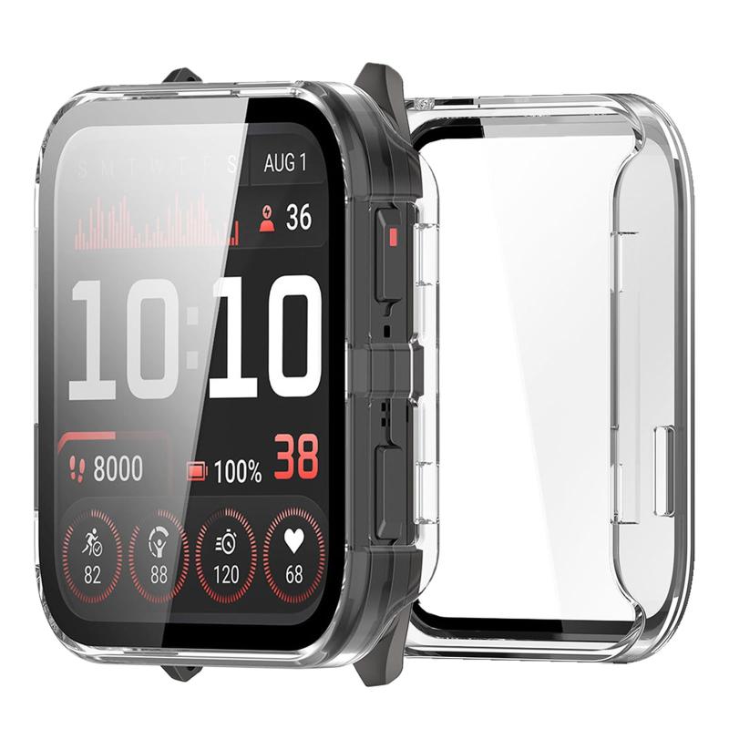 Yaodle For GARMIN Venu X1 カバー PC素材 GARMIN(ガーミン) Venu X1 ケース ガラスフィルム一体型 全面保護 二重構造 防塵 日本旭硝子材 キズ防止 軽量(ブラック)【対応機種】本製品は強化版の(ガ...