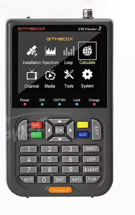 zmart V8 Finder2 DVB-S2 1080P 衛星ファインダー デジタル FTA DVB-SS2S2X 信号検出器 受信機 LCD スクリーン 衛星調整用 日本語説明書付き