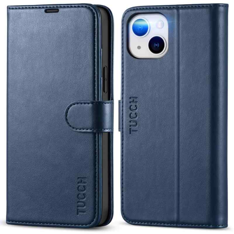 TUCCH iphone14 Plus 対応 ケース手帳型 iphone 14 Plus ケース 衝撃吸収 カード収納 [RFIDブロッキング] 横置きスタンド機能 高級PU合皮 柔軟なTPU素材 マグネット式 アイフォン14プラス 手帳ケ...