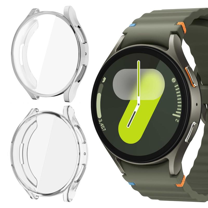 [2 Pack] Haotop ケース 対応 Galaxy Watch 7 40mm 44mm,TPU超薄型オールラウンド保護カバー対応機種：Galaxy Watch 7 40mm 44mm 専用 保護カバー。高品質で丈夫なTPU素材で作ら...