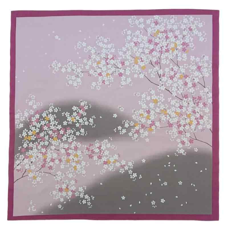 宇野千代 風呂敷 大判 桜 90cm幅 綿シャンタン風呂敷 ピンク 大判ふろしき さんび 日本製●サイズ：約90cm幅●素　材：綿100％日本製