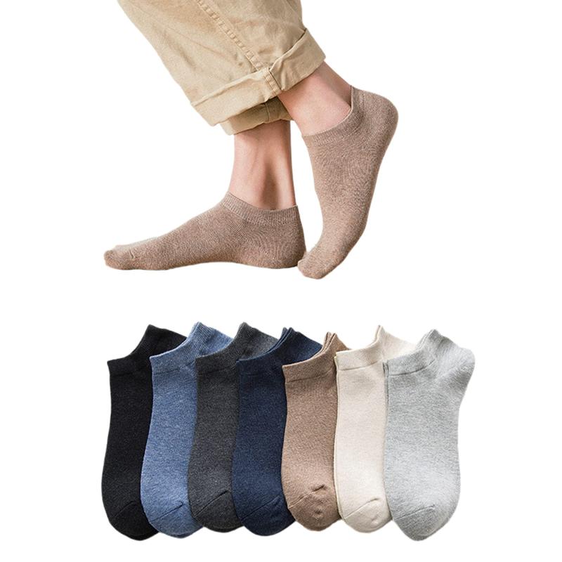 [Golway] 靴下 メンズ 24-28cm 靴下7足 脱げない 防臭吸汗 通気製品構造：快適な靴下と柔らかい足 ヒールで包まれたU字型のソックスヒールデザインは、落ちることなく快適にフィットします 快適でソフト優れた抗菌・消臭加工：肌触...