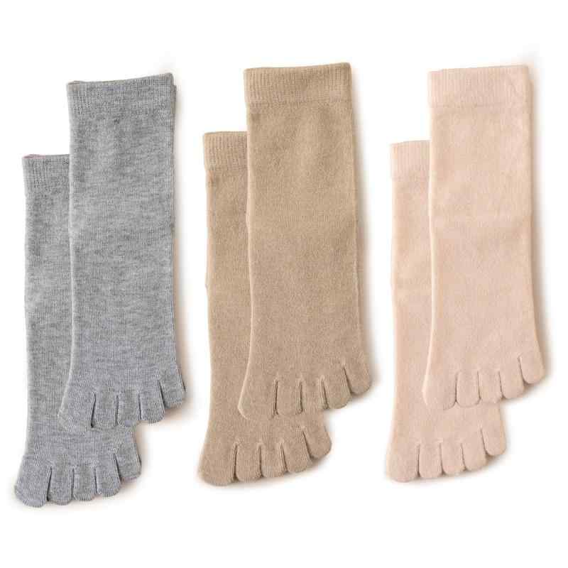 [Ech.Apr] 五本指ソックス レディース 3色3足セット 靴下 スポーツ フラットカフ あったかい くつした 防寒靴下 5本指 くつしたレディース 脱げない 防臭 おしゃれ 柔らかい 保温 運動 厚手 【あったか素材、保温性UP】 あ...