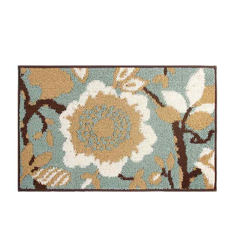 玄関マット 室内 おしゃれ 室内マット 玄関マット 泥落とし ドアマット マット 泥落としマット 泥除けドアマット 砂落とし 吸水 厚手 防音 滑り止め 洗える お洒落 北欧 花柄 植物柄 リーフ