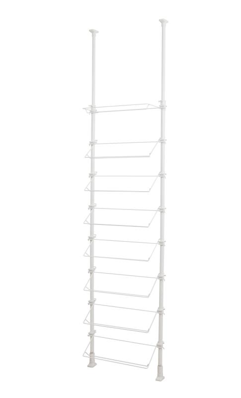 HEIAN SHINDO つっぱりシューズラック ワイヤー1本脚タイプ ホワイト