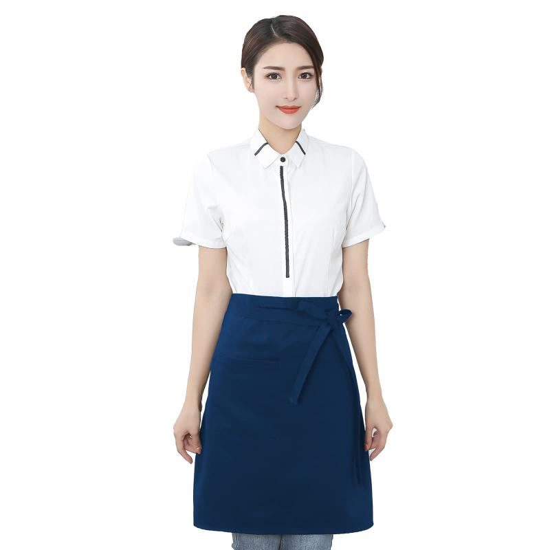 [cozycube] エプロン 下半身 サロン シンプル カフェ 前掛け 無地 メンズ レディース ポケット付き 女性用 男性用 キッチン 喫茶店用 台所用【日常のお手入れが簡単】厚みのある生地を使用しエプロン生地の黄金比である綿35%、ポ...