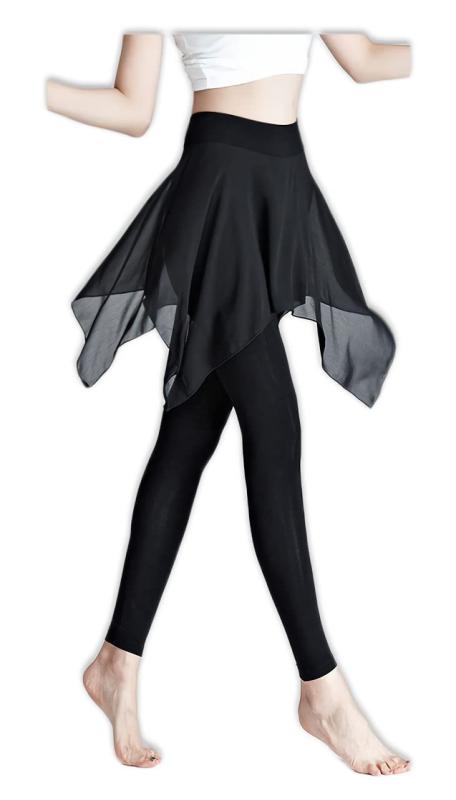 [ルビタス] スカッツ レギンス スカート 付き ロング 丈 スパッツ タイツ ダンス 衣装 パンツ 10分ヒラヒラと広がるレーススカートにレギンスタイツを合わせ一体化させた女性らしいラインがかわいい、ロング丈 レディース スカッツ です。...