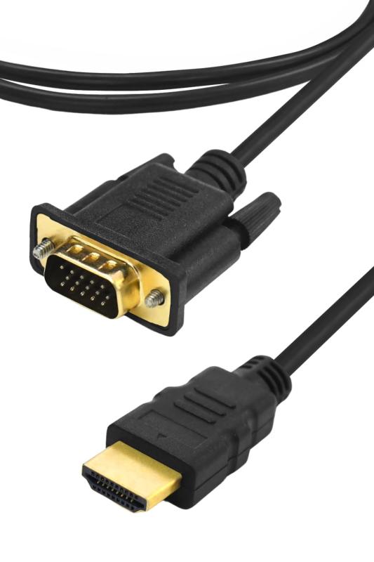 シズカウィル ケーブル HDMItoVGA 06 黒 1個入りパソコンなどの映像をアナログ信号に変換します。
