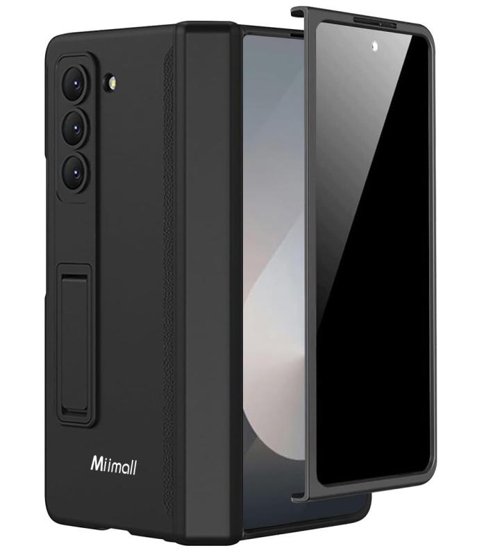 Miimall 対応Galaxy Z Fold 6 2024 ケース スマホケース 覗き見防止フィルム付き/耐衝撃/汚れ防止/携帯便利/薄型/ワイヤレス充電/強化ガラス膜/擦り傷防止/ポケツト Z Fold 6 Case ギャラクシー Z ...