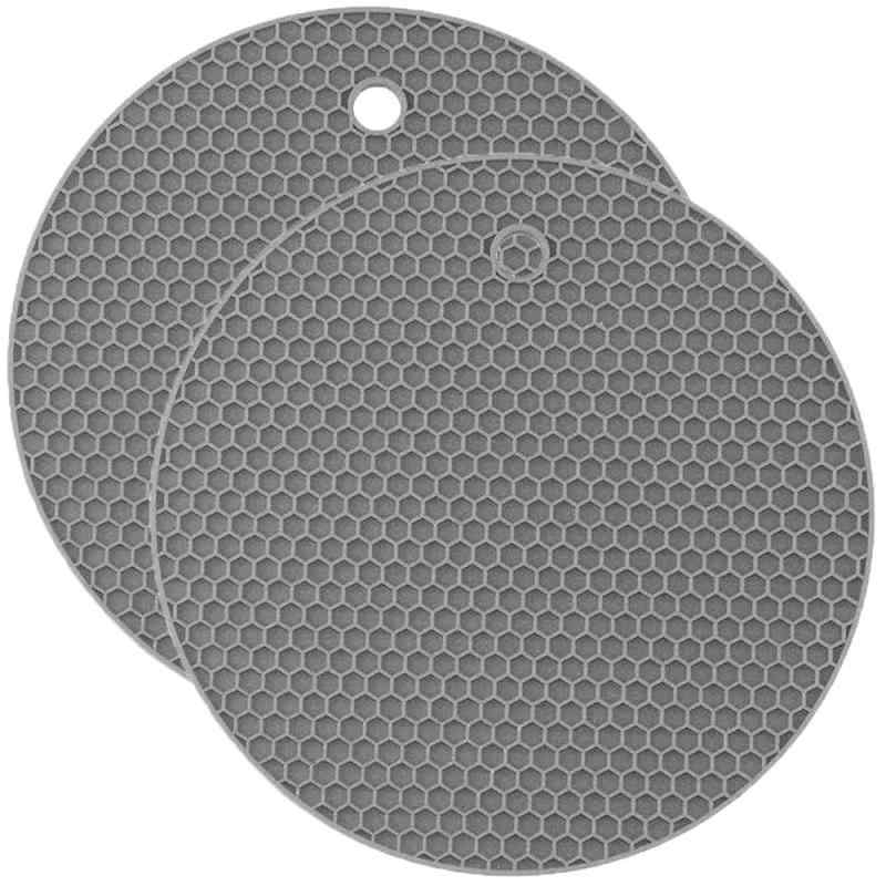 鍋敷き シリコン 耐熱 2枚入り, ハニカム構造ノンスリッ鍋敷き シリコン 耐熱 2枚入り, ハニカム構造ノンスリッ