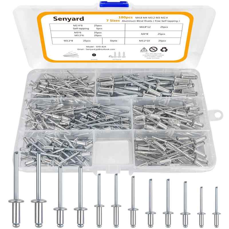 235pcs リベットナット &amp; 180pcs ブラインドリベット