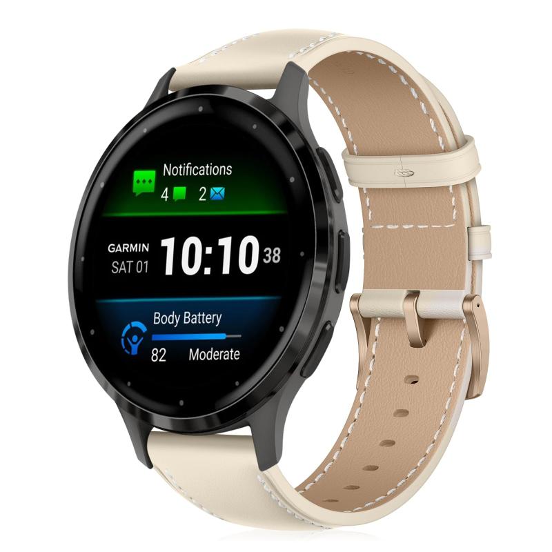 [VanHooc] 18mm 時計バンド for Garmin Venu 4 41mm/Venu 3S/Venu 2S/Vivoactive 4S/Vivomove 3S/Forerunner 265S/255S レザー 交換ベルト Qui...