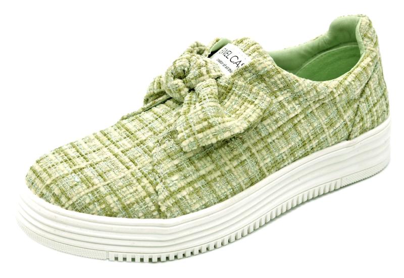 Jewel casket(ジュエルキャスケット) レディース 9617420リボン 厚底 スニーカー レディース スリッポン ローヒール 9617420オールシーズンスリッポンツイードリボン