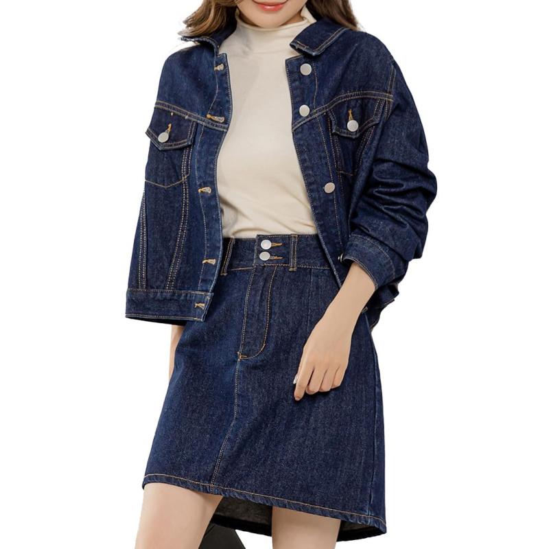 Teddy デニムジャケット タイトスカート 上下セットアップ 長袖 レディース ゆったり 春秋冬 tops1571セット内容・2点・ジャケット ・ミニスカートSize:S M Lオーバーサイズジャケット＆ミニスカートで女子感UP↑ デニム...