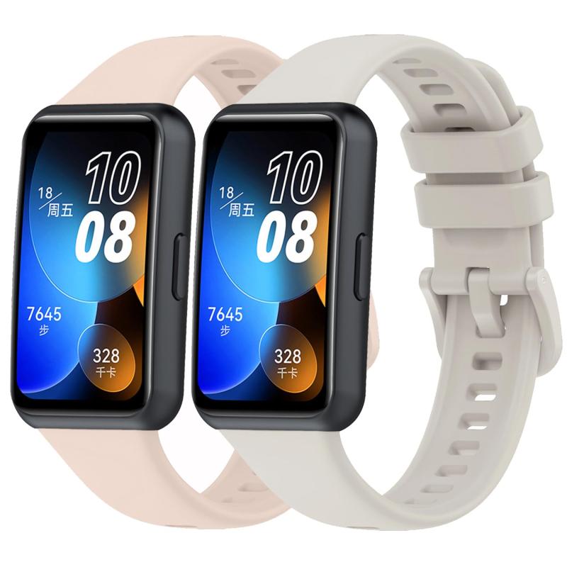 [Haotop] 2 Pack バンド Compatible for Huawei Band 10/9/8 スポーツシリコンリスト交換バンド対応機種： Compatible for Huawei Band 10/Band 9/Band 8。...