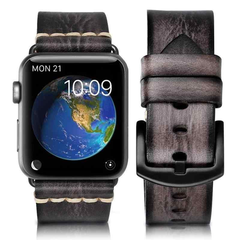 HUAFIY AppleWatch バンド38mm40mm41mm 42mm 44mm45mm49mmレザーストラップ交換用ストラップiWatchシリーズ8/7/6/5/4/3/2/1、スポーツバージョン。2022年の新しい手磨きレザー