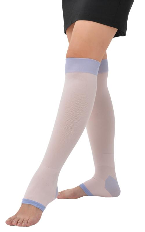 [JANJAM]大きいサイズ レディース レッグウェア おやすみハイソックス 着圧 オープントゥ 抗菌防臭 保湿 日本製 インナーつま先までしっかりあたたかい210デニールタイツ。伸縮性に優れているのでお尻にもおなかにも心地よくフィットしま...