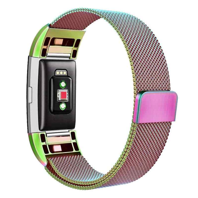 Twaxl Fitbit Charge 2バンドと互換性のある交換用バンド、Charge2スマートウォッチフィットネスリストバンド用のユニークなマグネットロックバンド付きループメタル交換用ストラップ【ファッションとスタイリッシュなスタイル】...