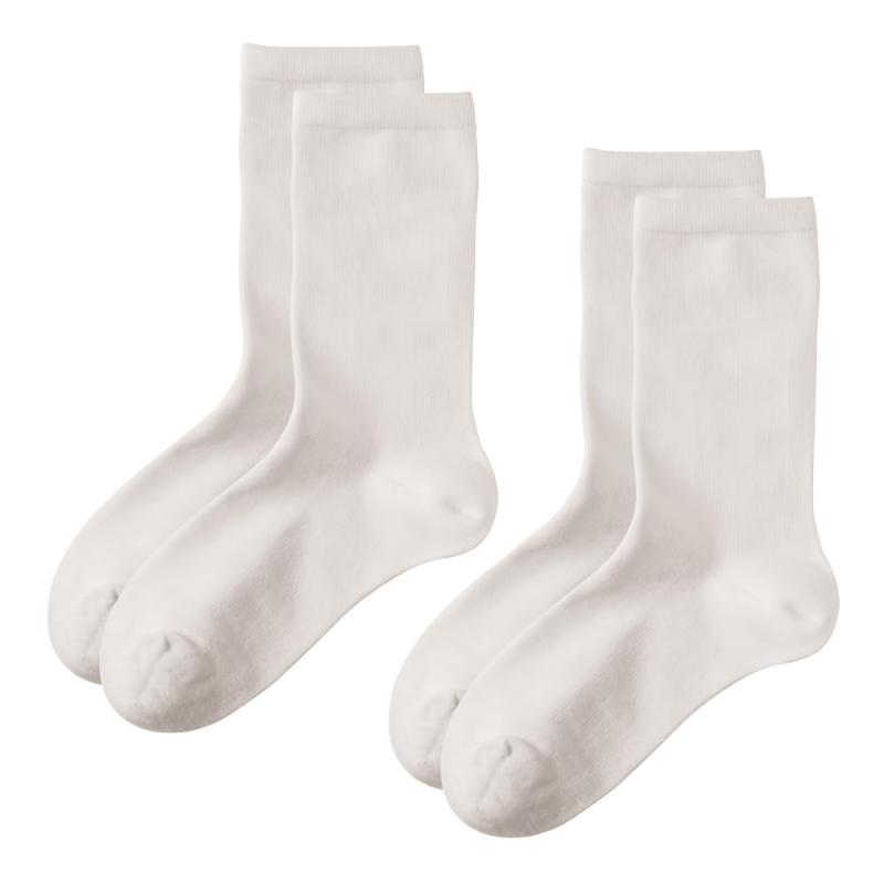 GUNZE(グンゼ) 靴下SABRINA/サブリナ 2足組 着圧 ミドルクルー丈レディースソックスの表側は綿100%を使用しているので肌触りがやさしく吸水性に優れます。ハイゲージ編みなので薄くて伸縮性に優れています。ほどよい引き締めタイプで...