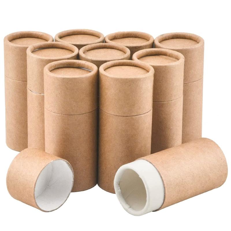 WANDIC クラフト板紙チューブ, ティーコーヒークラフトギフト包装用の丸いクラフト紙容器, 10のPCサイズとパッケージ - 10本の管セット. これらのチューブの大きさは3.6 cm / 1.4インチx 8.3 cm / 3.3インチ...