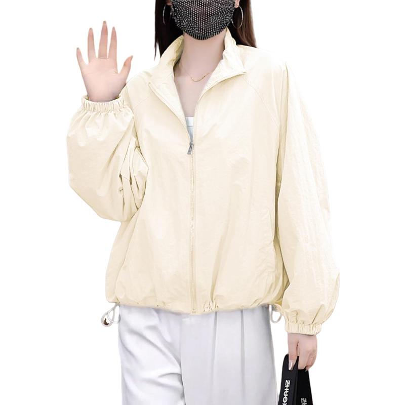 [HuuMeNEIDOO] カーディガン レディース UVカット 長袖 トップス アウター 日焼け止め服 薄手 ゆったり 体型カバー 無地 軽量 透け感 冷房対策 紫外線対策 春 夏