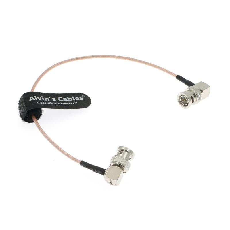 Alvin's Cables BMCC Video ビデオ カメラ 用の Blackmagic RG179 同軸 BNC 直角 オス to オス 柔軟 HD SDI ケーブル