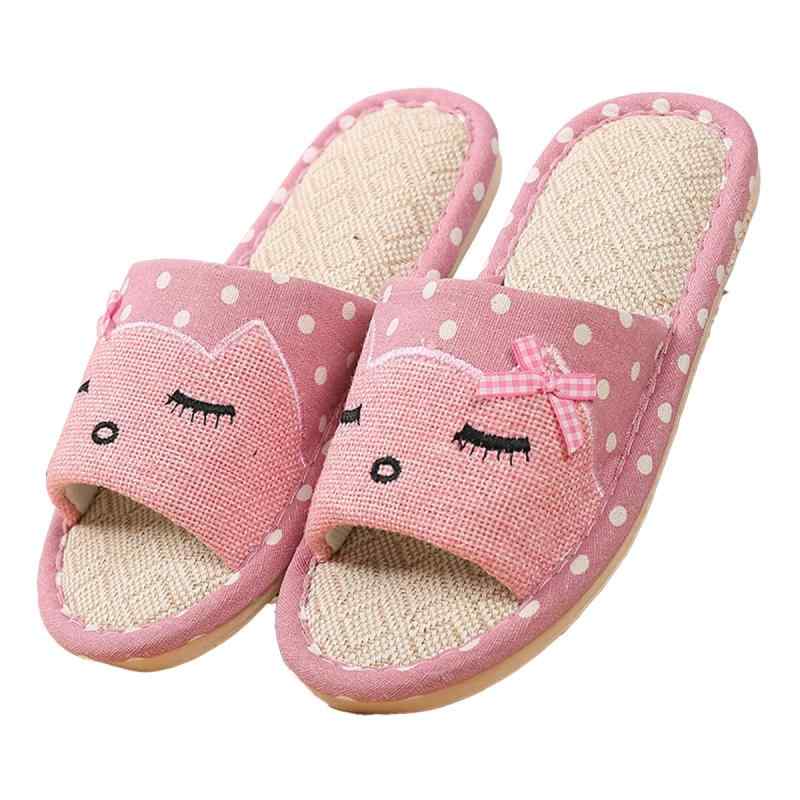 [ねこタウン] リネンスリッパ ネコ スリッパ 猫 室内 トイレスリッパ 男女兼用 オールシーズン 可愛い♥【リネンスリッパのここがポイント】 ・優れた通気性だから快適。 ・ソフトな履き心地で長時間の履ける。 ・滑り止め付きだから転倒防止に...