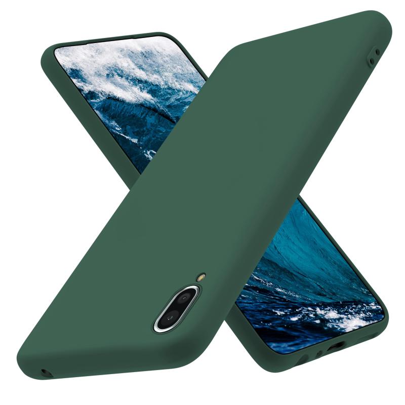 CQTMYWL 対応 Sense3 Plus 用の ケース 耐衝撃 シリコン スリム 耐久性 SHV46 カバー TPU QI充電対応 擦り傷防止 取り出し易い 携帯カバー 軍緑 058-SEN3P-05【精密設計】柔軟なTPU素材で、スマ...