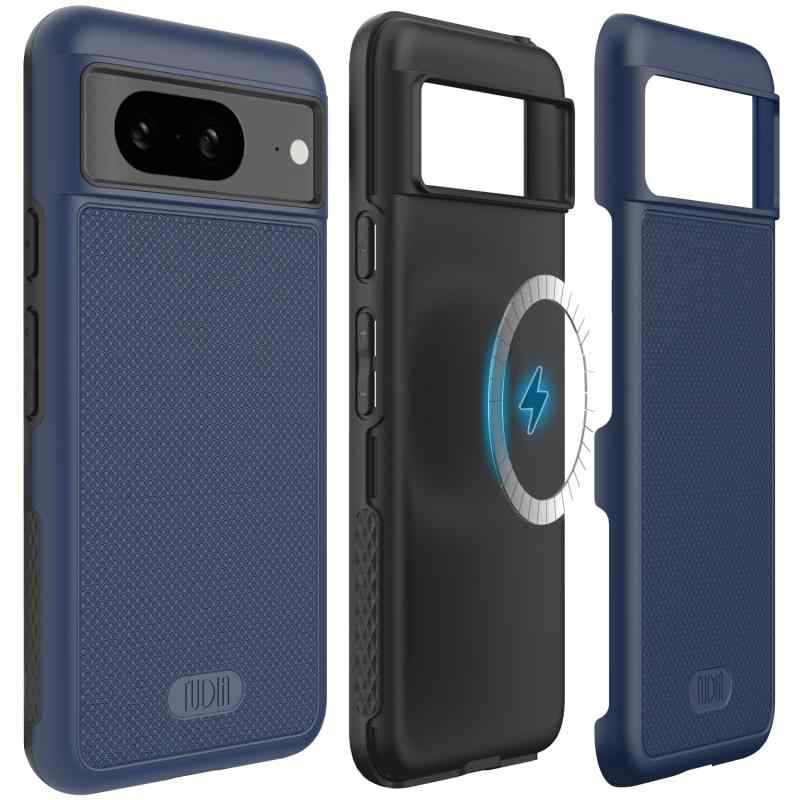 「米軍MIL規格・2層保護」TUDIA Pixel 8 用 ケース、「MergeGrip」2層保護 耐衝撃 滑り止め 超薄型TPU Google Pixel8 対応