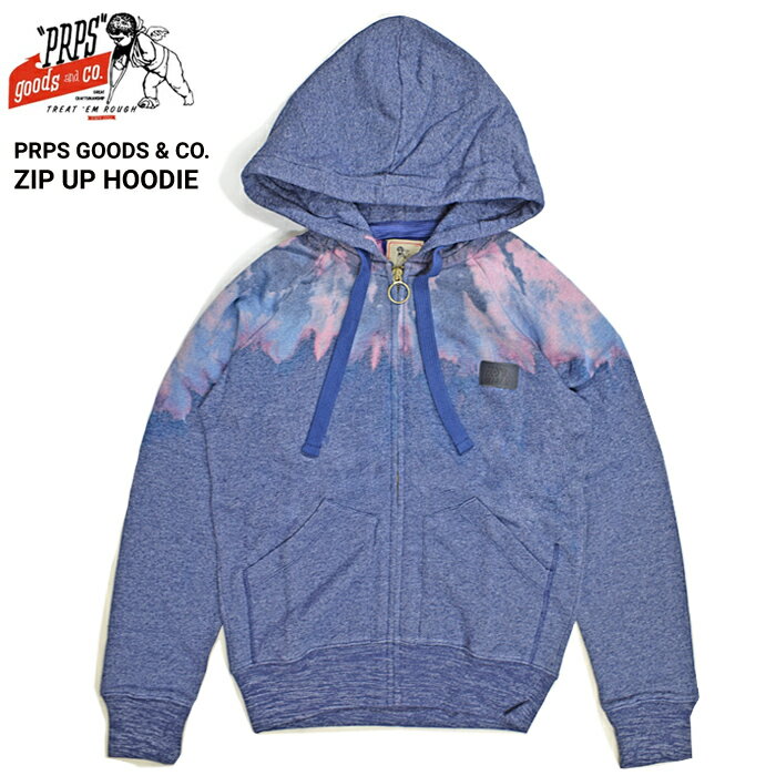 PRPS GOODS & CO. (ピーアールピーエス グッズアンドコー) ZIP UP HOODIE ジップパーカー スウェット アメリカ直営店買付の本物/正規品 サイズ（平置cm） Sサイズ　着丈67cm 身幅51cm 袖丈(脇下から)...