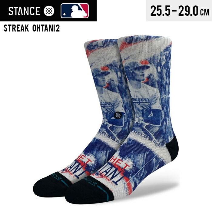 STANCE (スタンス) ソックス STREAK OHTANI 2 大谷翔平コラボモデル MLB メジャーリーグベースボール 靴下 SOCKS ドジャース A556A24SO2 日本正規代理店商品 サイズ（平置cm） L(約25.5〜29...