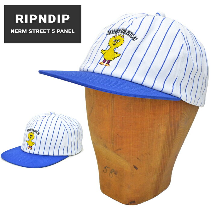 RIPNDIP (リップンディップ) キャップ NERM STREET 5-PANEL HAT CAP ストラップバックキャップ アメリカ直営店買付の本物/正規品 サイズ/ONESIZE (アジャスターにて調節可能) フロントに某キャラクタ...