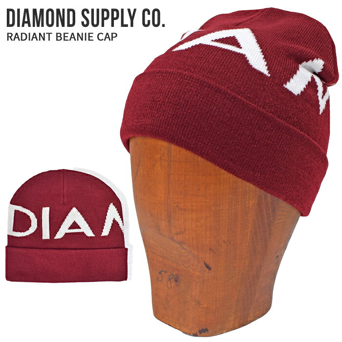 DIAMOND SUPPLY Co. ダイヤモンド サプライ RADIANT BEANIE CAP ニット帽 ビーニー ニットキャップ アメリカ直営店買付の本物/正規品 サイズ（平置cm） ONESIZE(約縦20cm×横22cm/伸縮性あ...