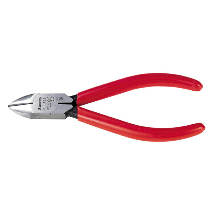 商品情報メーカー名スリーピークス品番NP-125G仕様●呼び寸法(mm)：125●グリップ素材：ビニール●素材：S58C●硬さ：HRC：56〜64●刃角度15°●切断能力：鉄線φ1.5mm、銅線φ2.6mm、ピアノ線・ステン線×、プラ○、V...