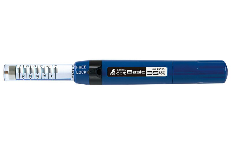 商品情報メーカー名シンワ測定製品コード#79025商品名下地探し どこ太 Basic 35mm　マグネット付特徴●石膏ボード用の針式の下地探しです。●針は壁厚35mmまで使えます。マグネットは壁厚13mm、天井厚12mmまで使えます。●ボー...