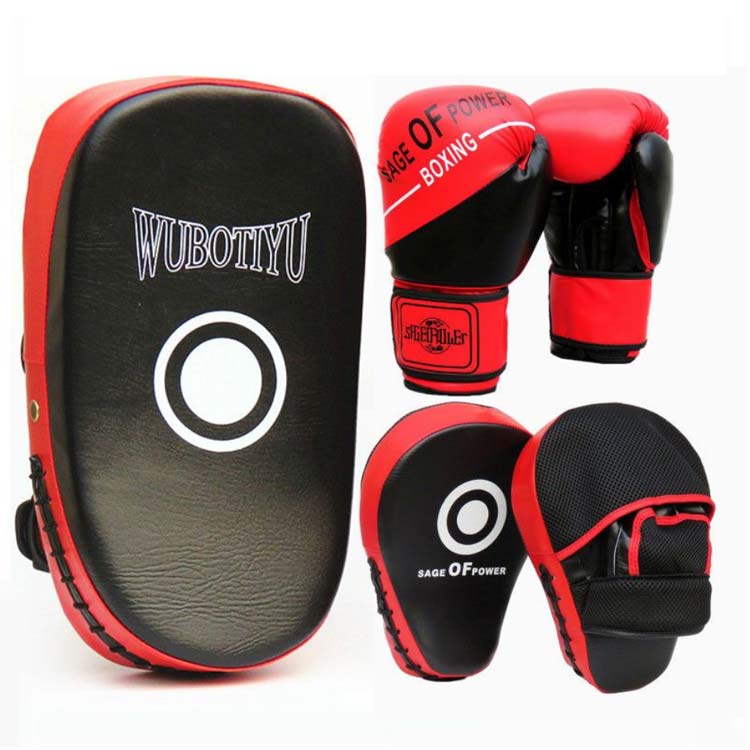 【セット内容】ボクシンググローブ1ペア、ボクシングミット2個、キックパッド1個。極厚のパッドとPU製。親指ロックとして設計されており、拳や親指を傷つける可能性を減らします。子供用と大人用ボクシングの5点セットです。テープ式で簡単に着脱でき、...