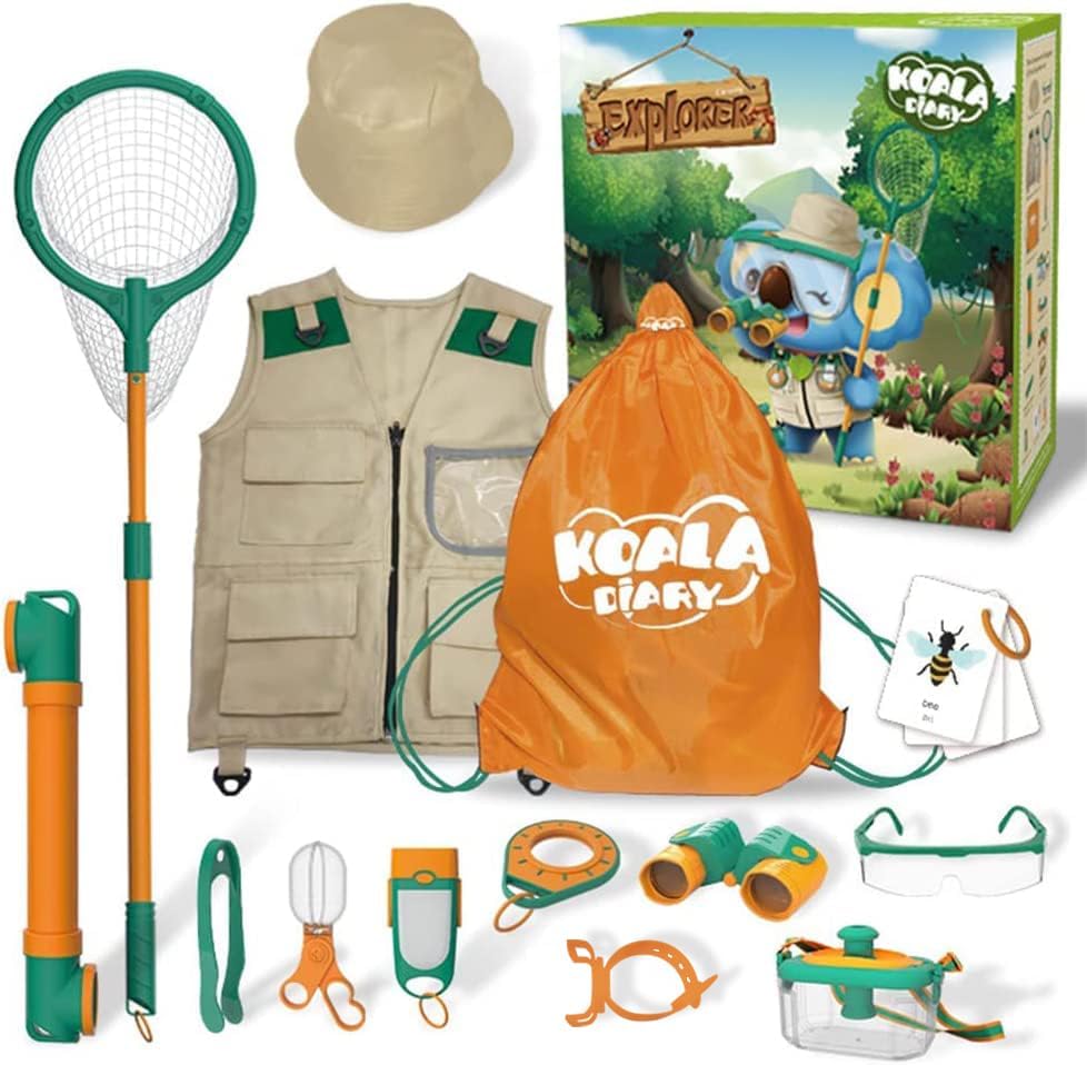 商品説明【14点セット内容】このアドベンチャーのおもちゃのセットには、子供が楽しく冒険的な屋外経験を提供する必要があるかもしれないすべてが含まれています。絵のように、蝶のネット、懐中電灯、コンパス笛、5倍の電気双眼鏡、虫眼鏡、ピンセット、昆...